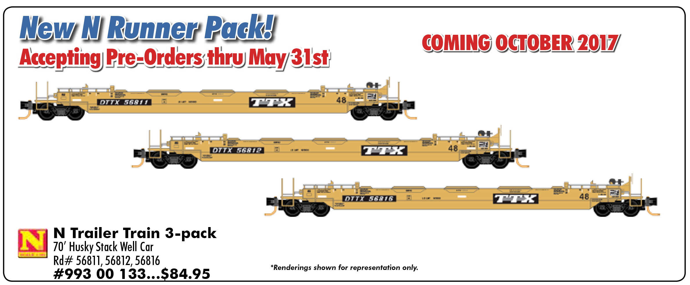 TTX_Runner_Pack | N Scale Model Trains | Fifer Hobby Supply
